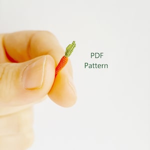Carrot Micro Crochet Pattern. Tiny Carrot PDF Pattern. Miniature ...