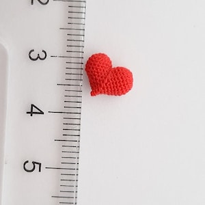 Red Heart Crochet Pattern. Micro Crochet Heart Pattern. How to Crochet ...