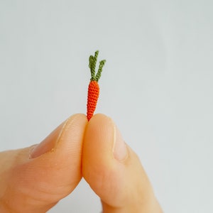 Carrot Micro Crochet Pattern. Tiny Carrot PDF Pattern. Miniature ...