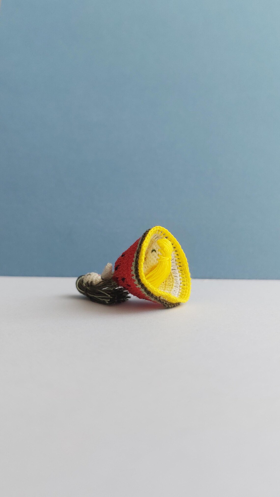 Reversible Doll Watermelon and Lemon Micro Crochet One of a Kind - Etsy