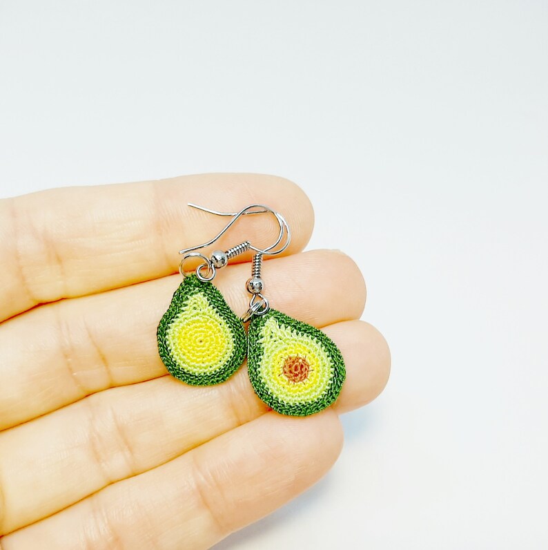 Avocado Earrings Crochet Pattern. Crochet Avocado Earrings PDF Photos ...