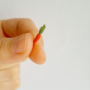 Carrot Micro Crochet Pattern. Tiny Carrot PDF Pattern. Miniature ...