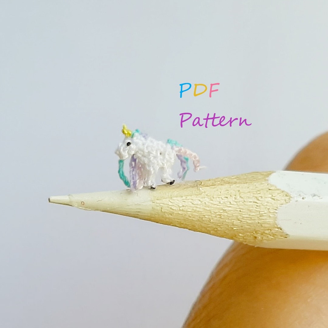 Unicorn Micro Crochet Pattern. How to Make Unicorn Photo Tutorial. - Etsy