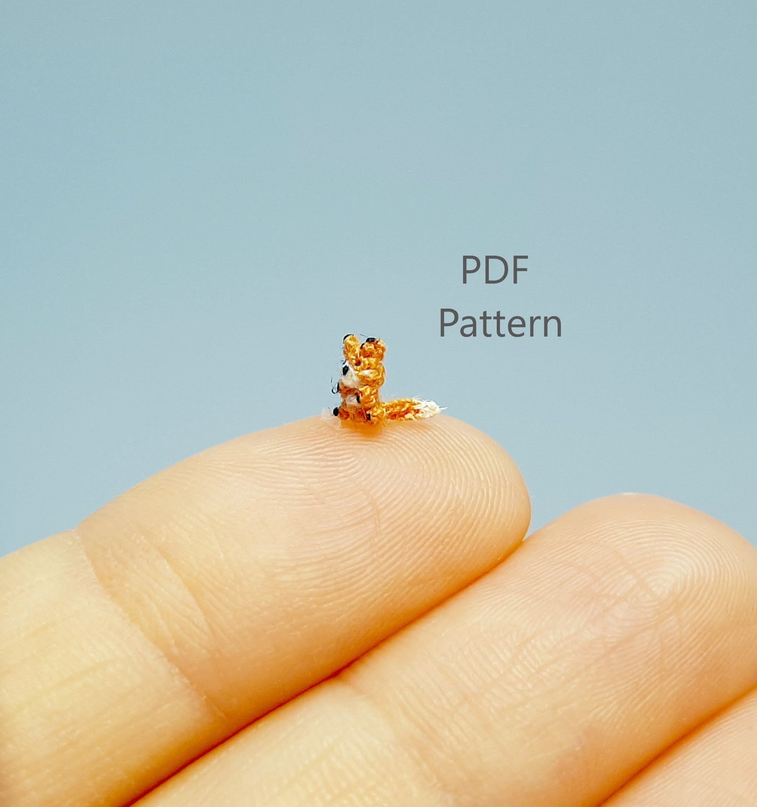 Micro Crochet Fox Pattern. Crochet Fox Miniature Pattern. How to ...