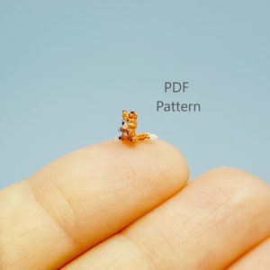 Micro Crochet Fox Pattern. Crochet Fox Miniature Pattern. How to ...