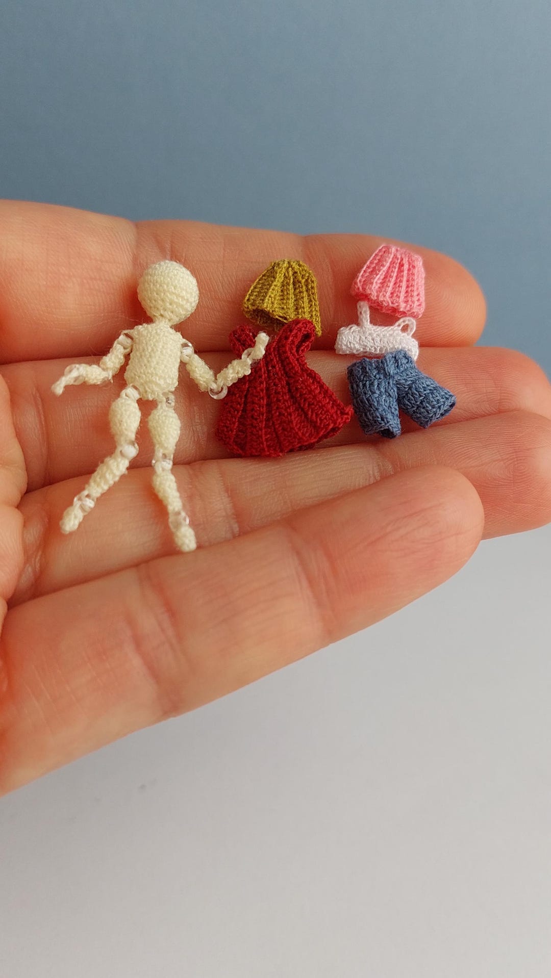 BJD Doll and Clothes Pattern Micro Crochet Doll. How to Crochet Ball ...
