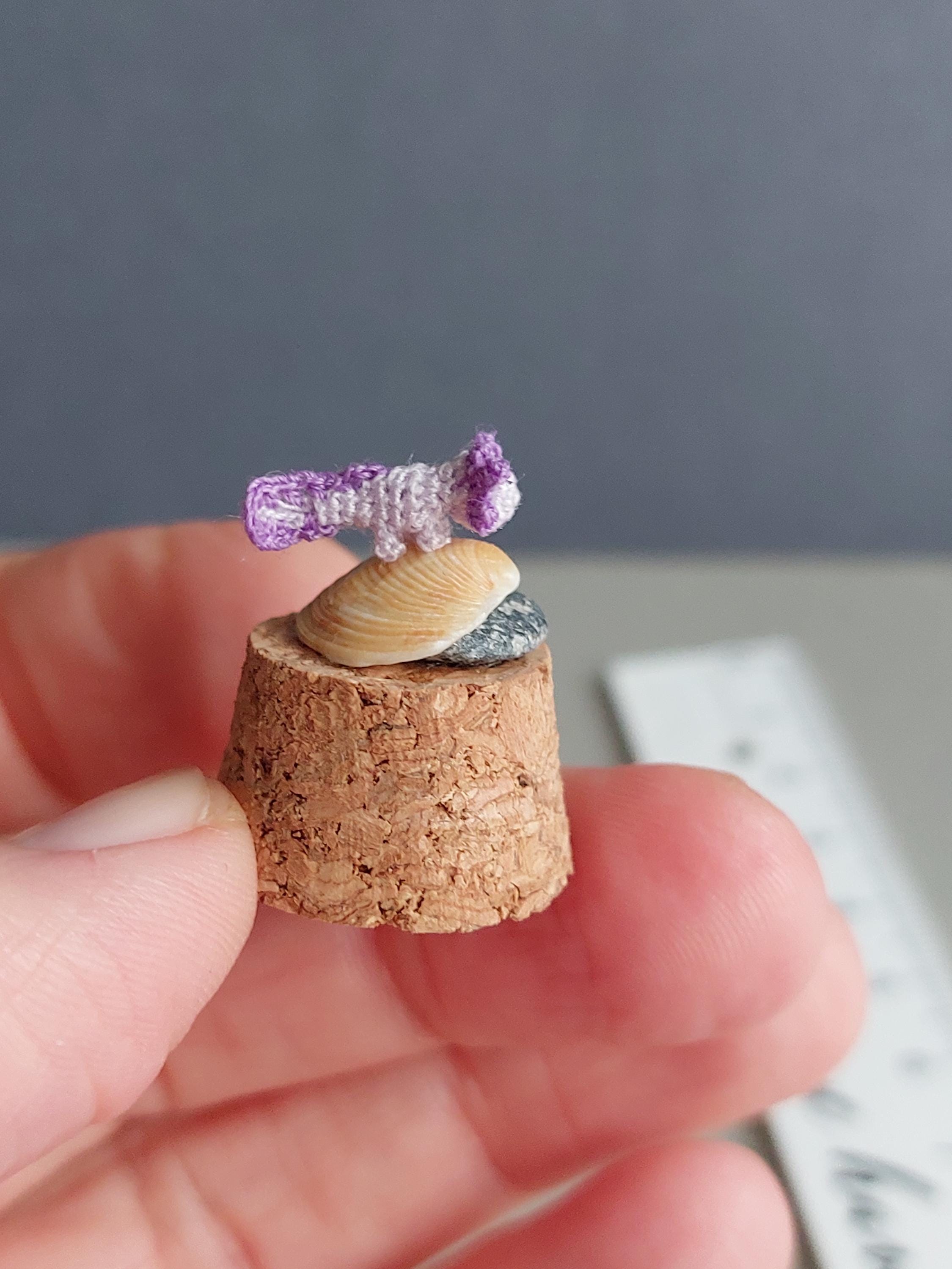Purple Axolotl Micro Crochet. Axolotl Figurine. - Etsy