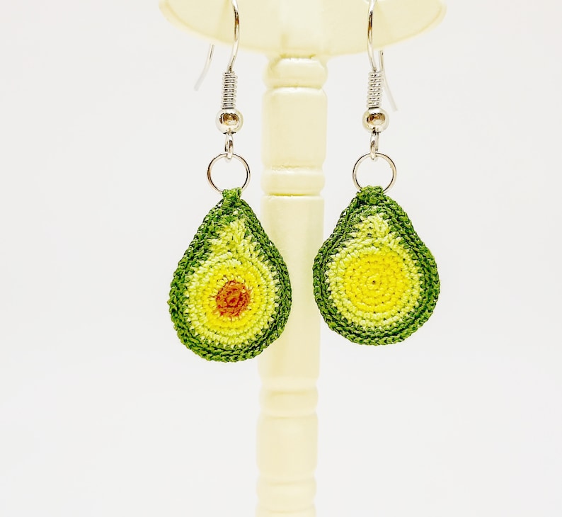 Avocado Earrings Crochet Pattern. Crochet Avocado Earrings PDF Photos ...