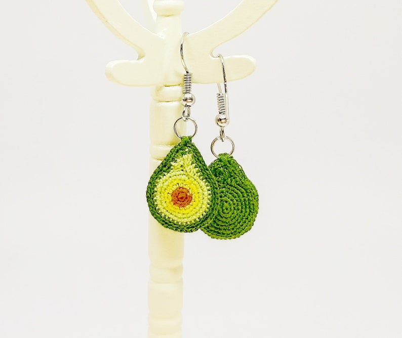 Avocado Earrings Crochet Pattern. Crochet Avocado Earrings PDF Photos ...