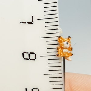 Micro Crochet Fox Pattern. Crochet Fox Miniature Pattern. How to ...