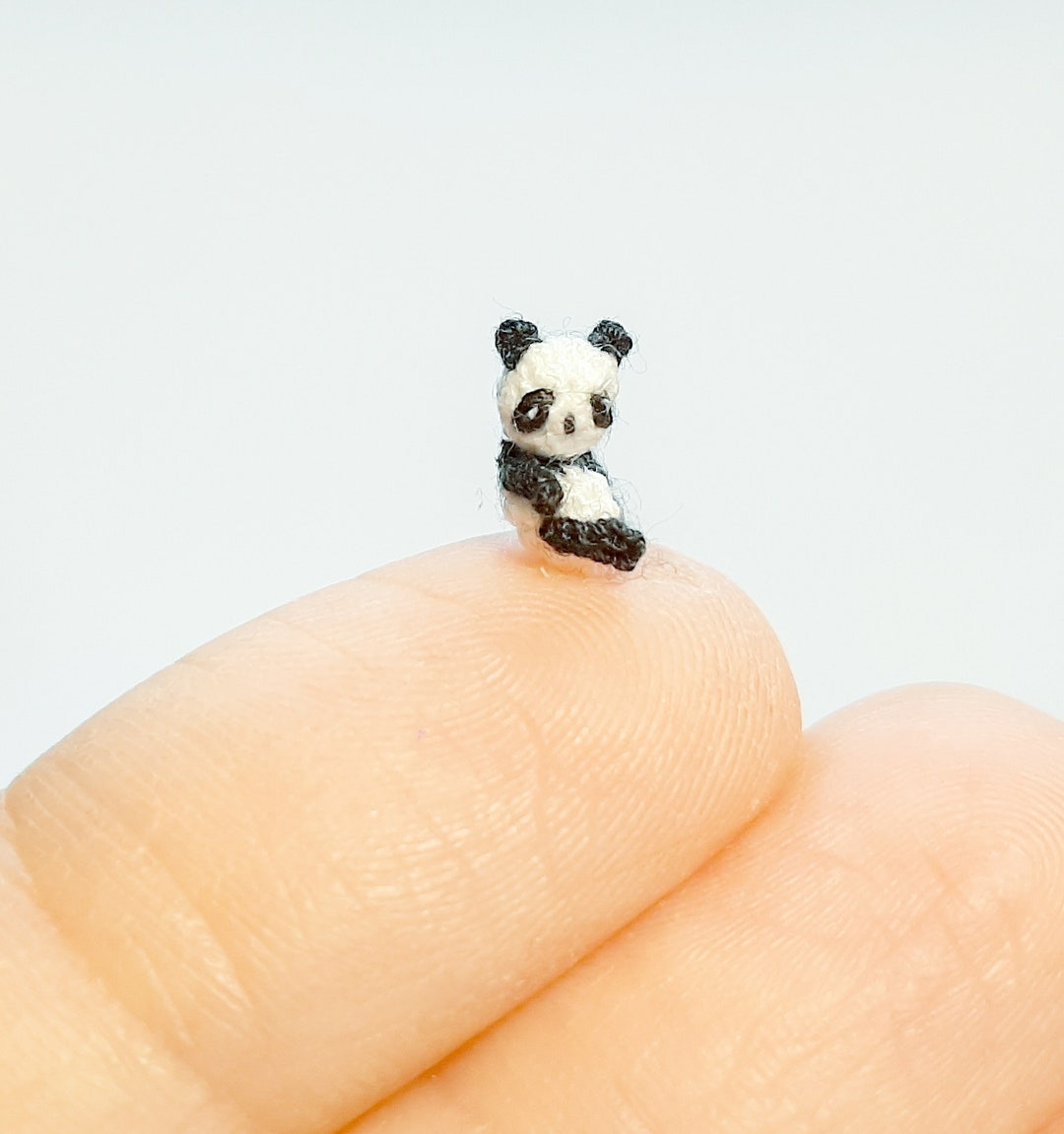 Panda Crochet Pattern. Miniature Panda Tutorial. Micro Crochet Panda - Etsy