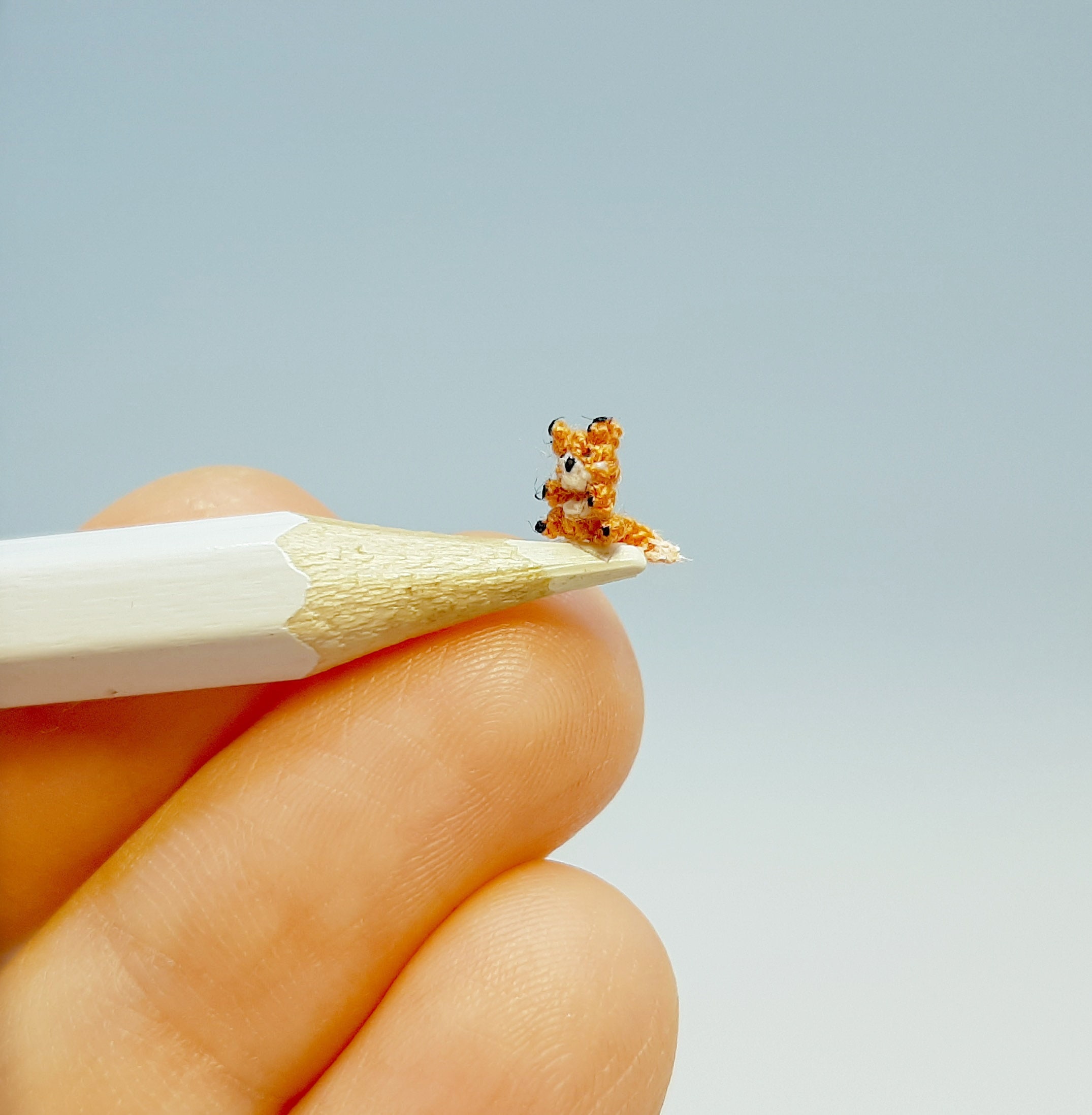 Micro Crochet Fox Pattern. Crochet Fox Miniature Pattern. How to ...