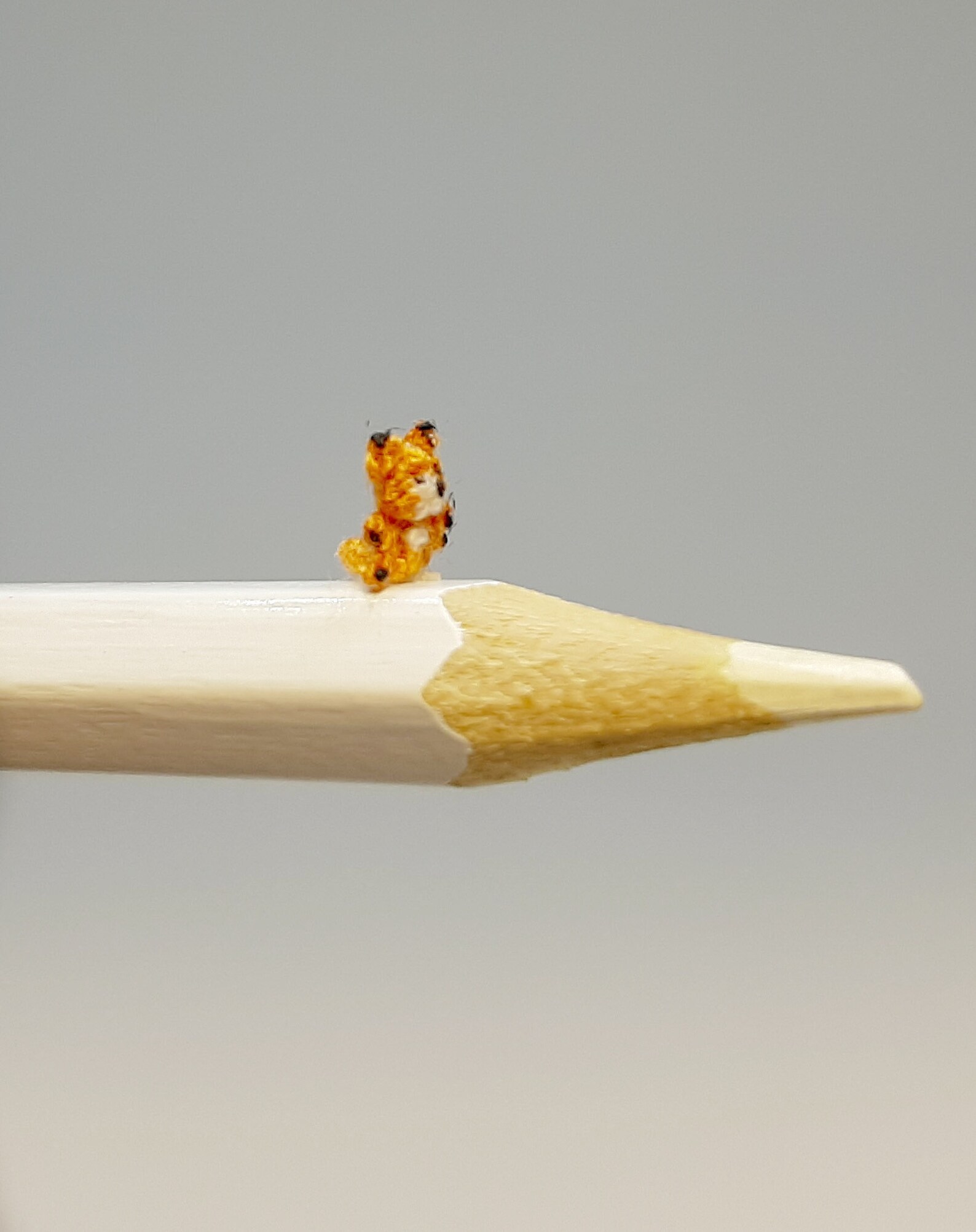 Micro Crochet Fox Pattern. Crochet Fox Miniature Pattern. How to ...
