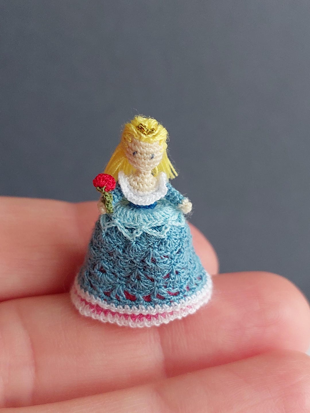 Reversible Doll Sleeping Beauty Micro Crochet Doll. Two Dolls in One ...