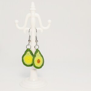 Avocado Earrings Crochet Pattern. Crochet Avocado Earrings PDF Photos ...