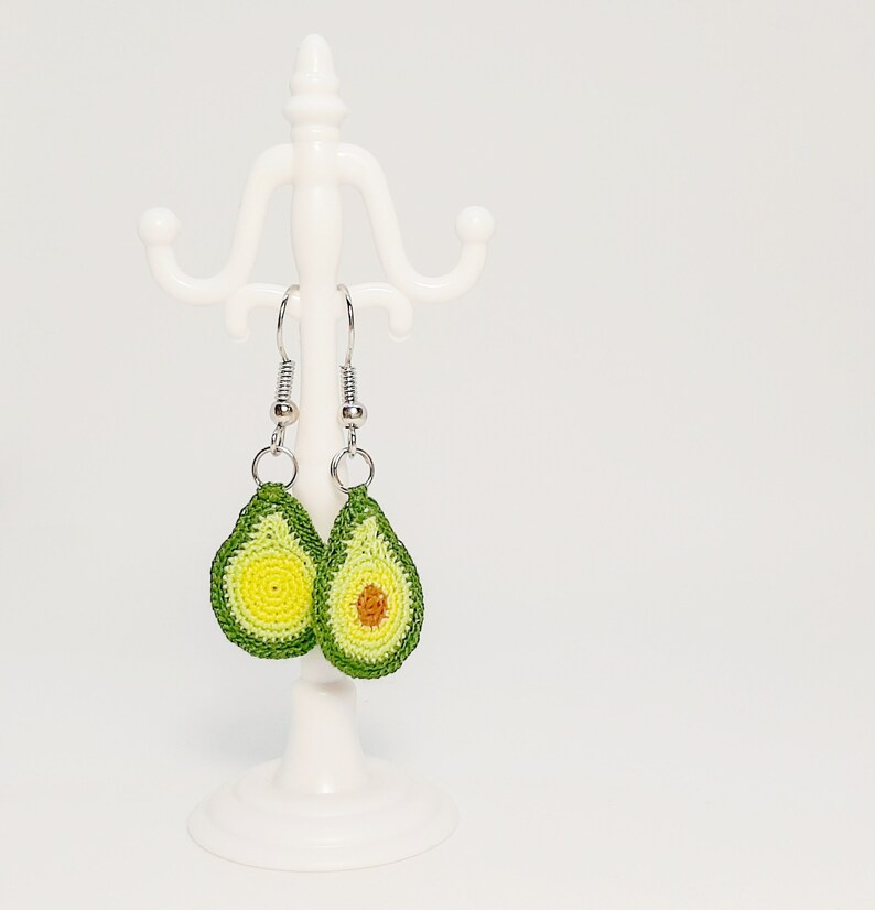 Avocado Earrings Crochet Pattern. Crochet Avocado Earrings PDF Photos ...