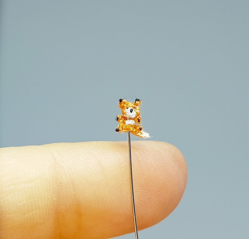 Micro Crochet Fox Pattern. Crochet Fox Miniature Pattern. How - Etsy