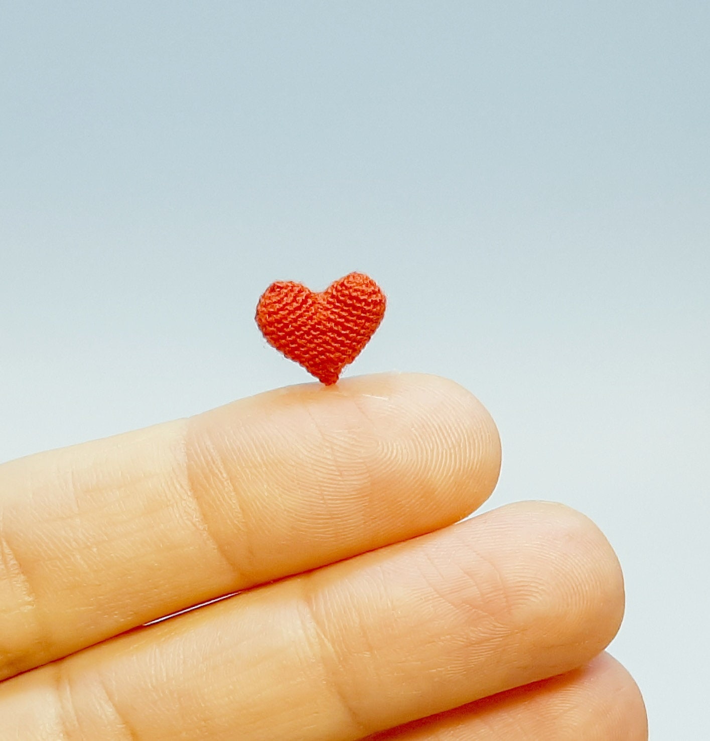 Red Heart Crochet Pattern. Micro Crochet Heart Pattern. How to - Etsy