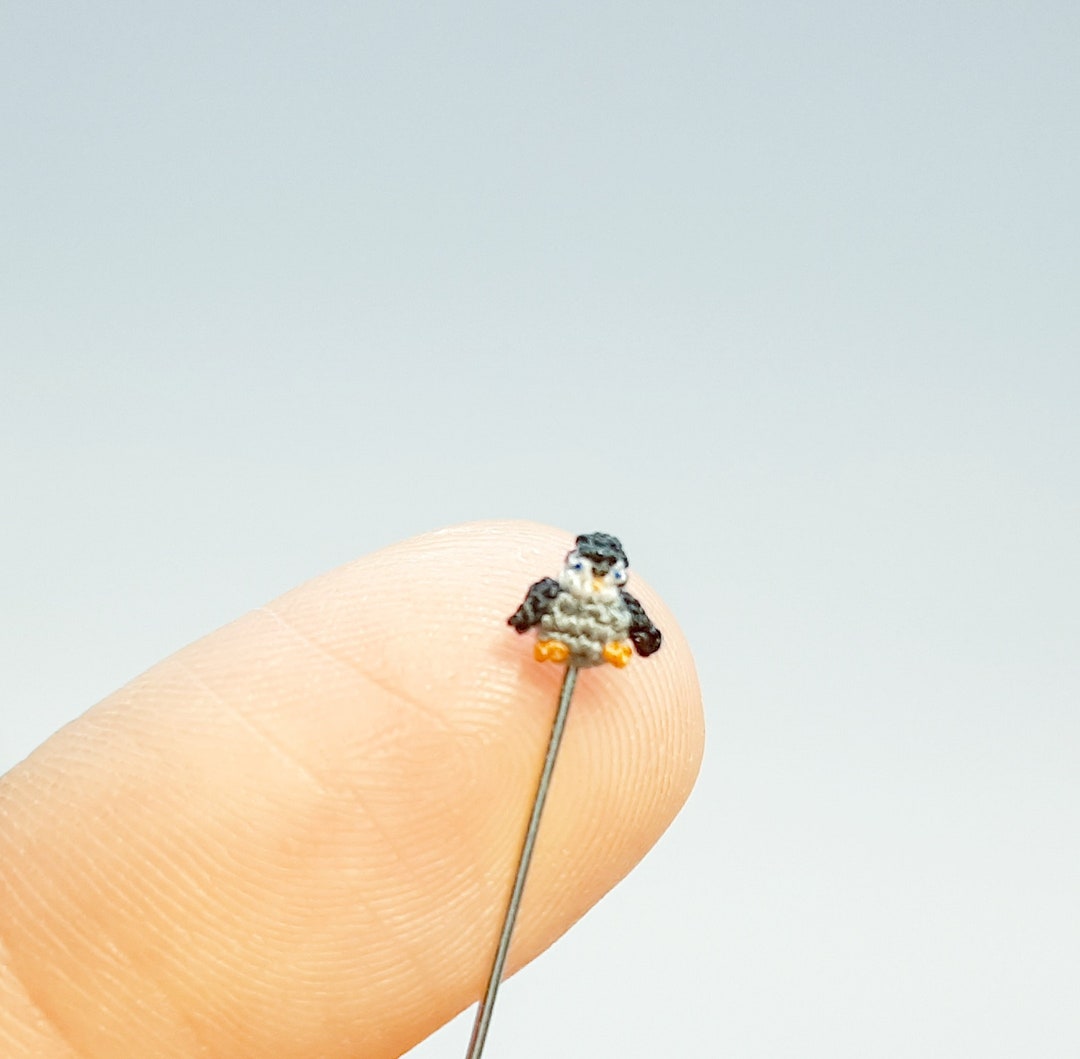 Penguin Micro Crochet Figurine. Tiny Penguin Micro Crochet. - Etsy