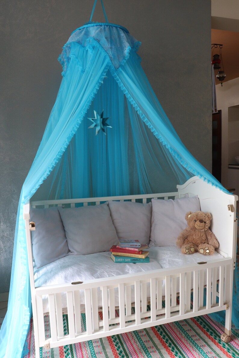 Embroidered Blue Mosquito Net - Etsy