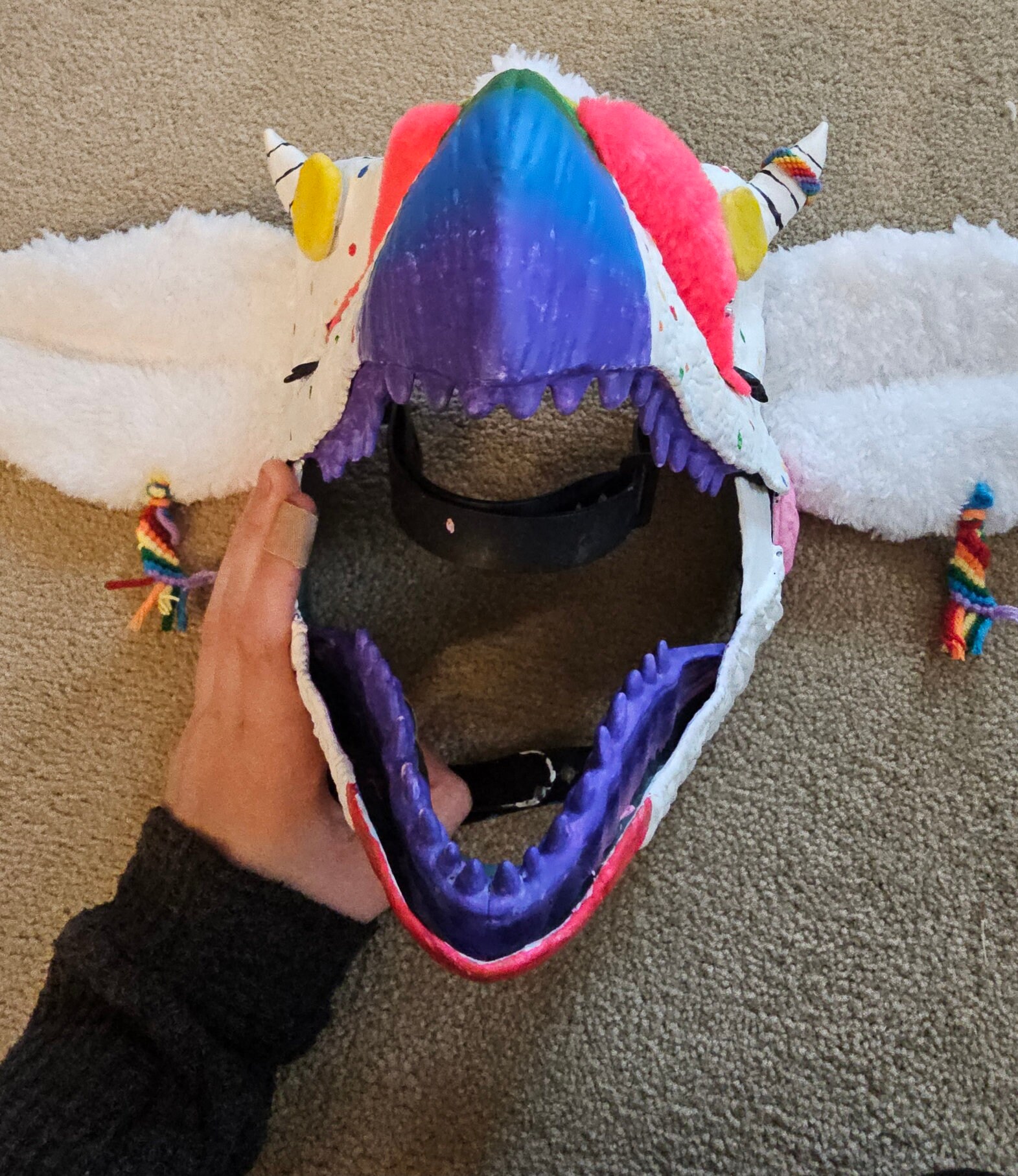 Rainbow, Pre-made Dino Mask - Etsy