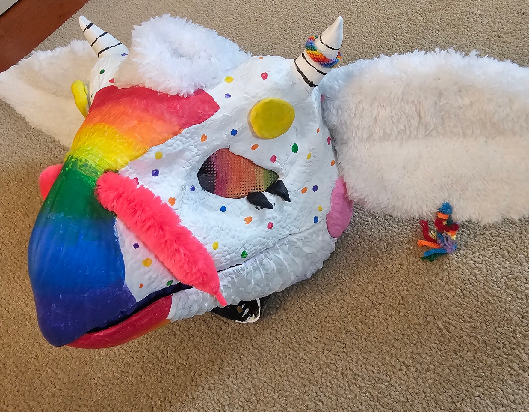 Rainbow, Pre-made Dino Mask - Etsy