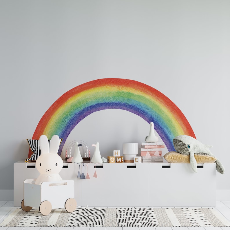 Colorful Rainbow Wall Decal Rainbow Wall Decal Nursery Wall - Etsy