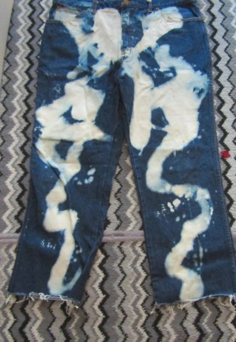 Make a Statement With These Bleached Jean Cropped Leg Skinhead/punk ...