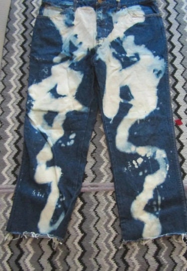 Make a Statement With These Bleached Jean Cropped Leg Skinhead/punk ...