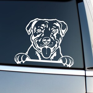 Peeking Pitbull Vinyl Decal | Dog Car/window Sticker - Etsy