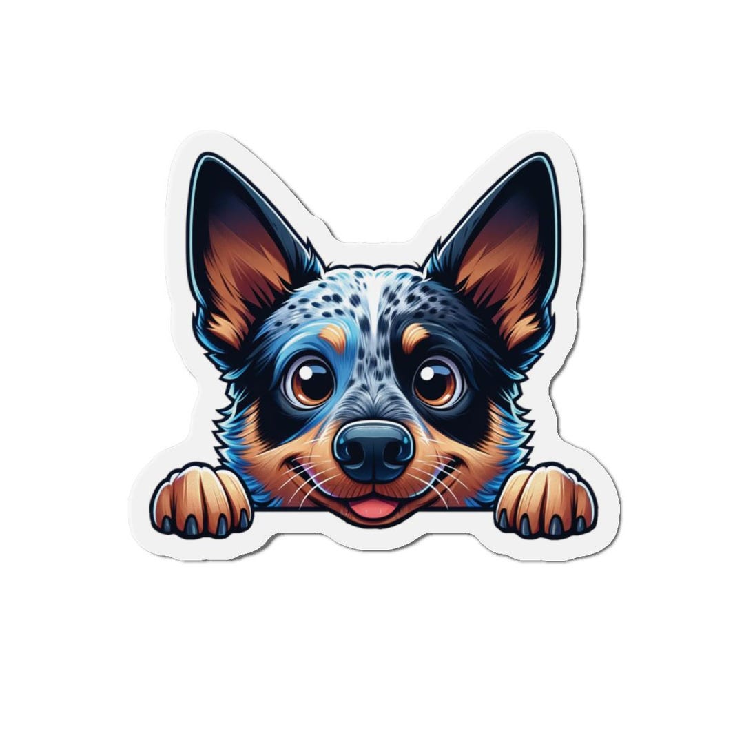 Adorable Peeking Blue Heeler Die-cut Magnet, Various Sizes - Etsy