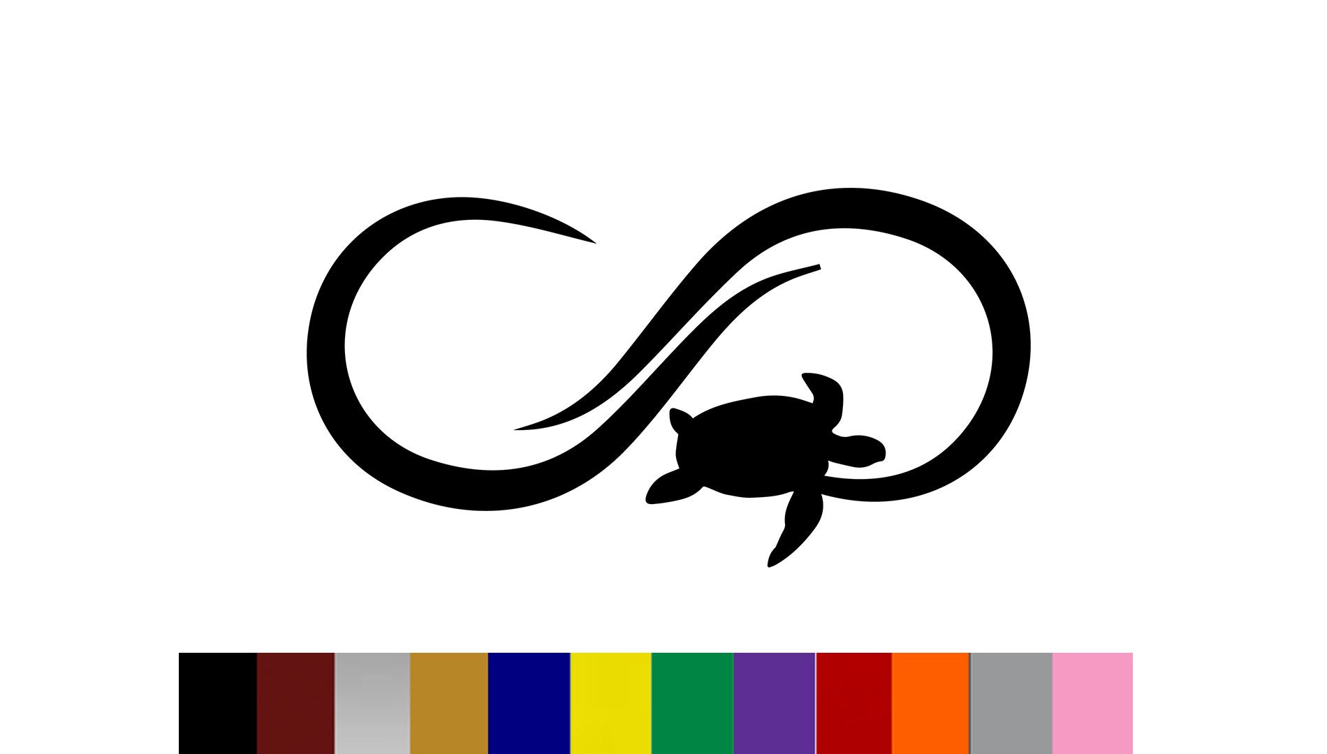 Turtle Vinyl Decal Sticker Turtle Decal Sea Turtle Infinity - Etsy