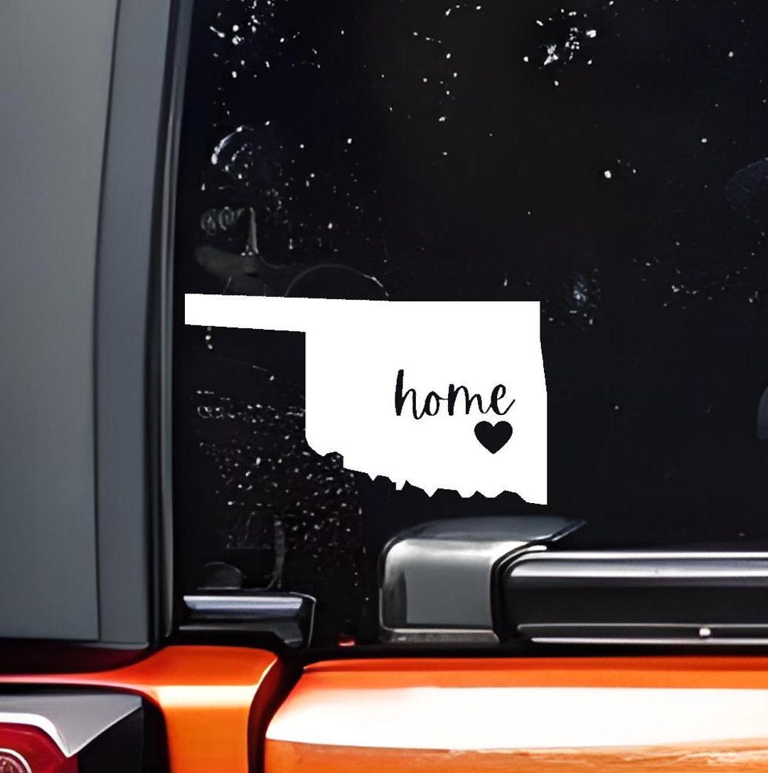 Custom Oklahoma Home State Vinyl Decal Sticker – Perfect for Car ...