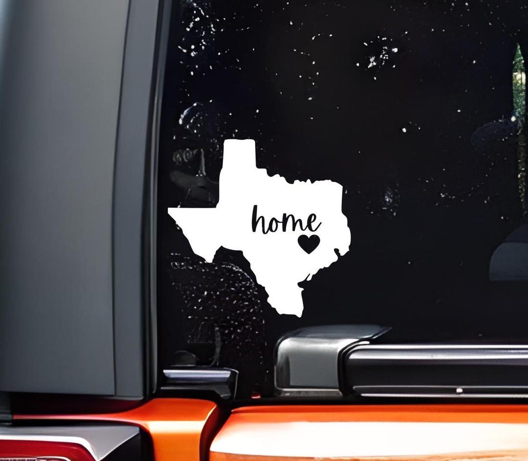 Texas Home State Vinyl Decal Sticker - Etsy