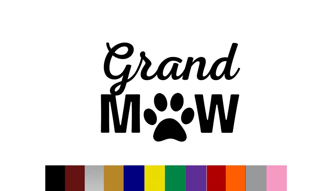 Grand Maw Vinyl Decal, Pet Grandparent Bumper Sticker - Etsy