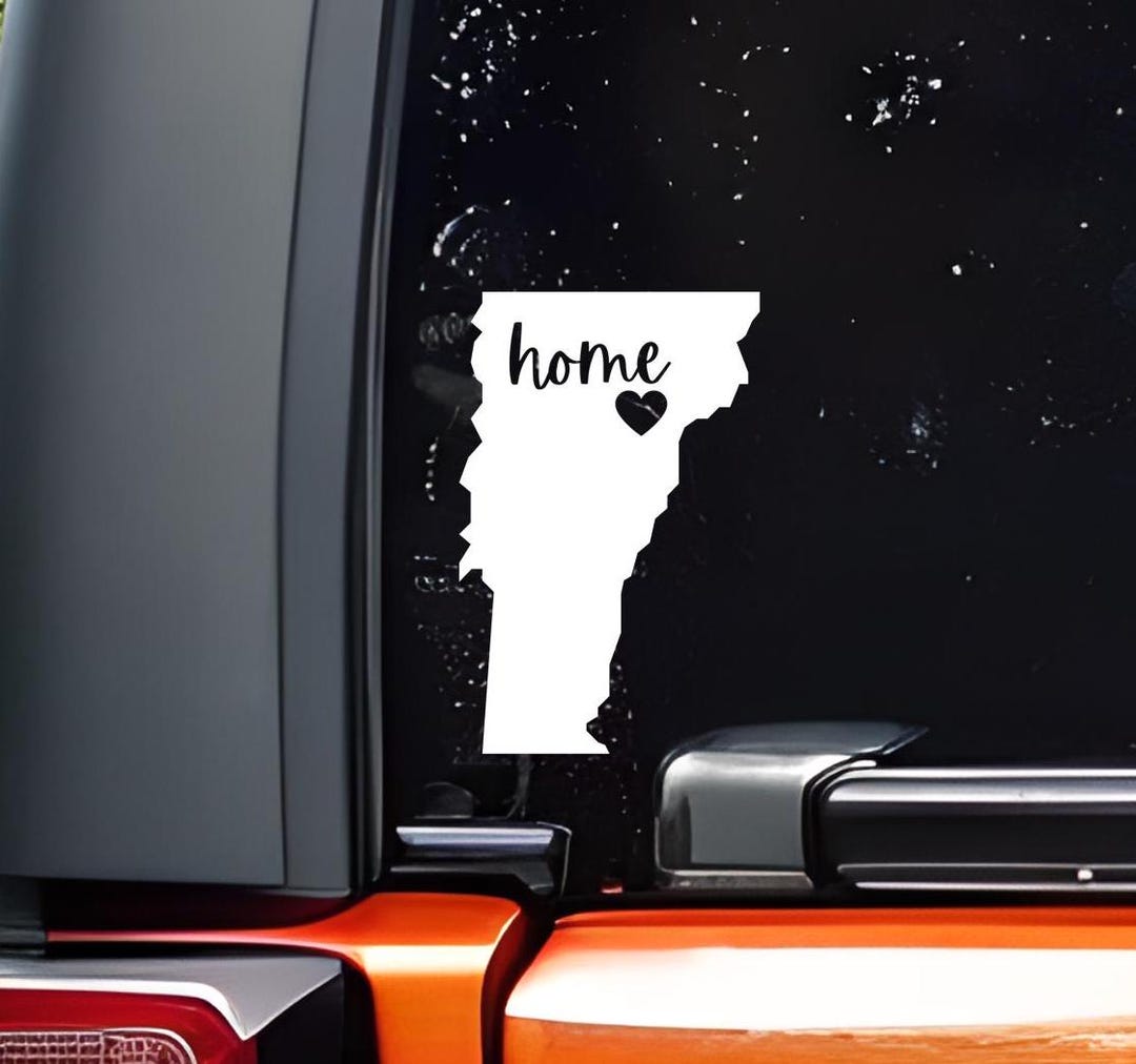 Custom Vermont Home State Vinyl Decal Sticker for Car Window, Laptop ...