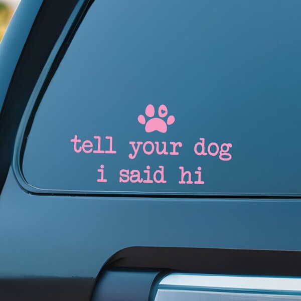 Vinyl Dog Decal - Etsy
