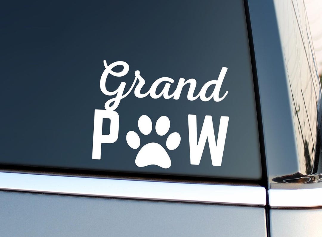 Grand Paw Vinyl Decal, Pet Grandpa Sticker - Etsy