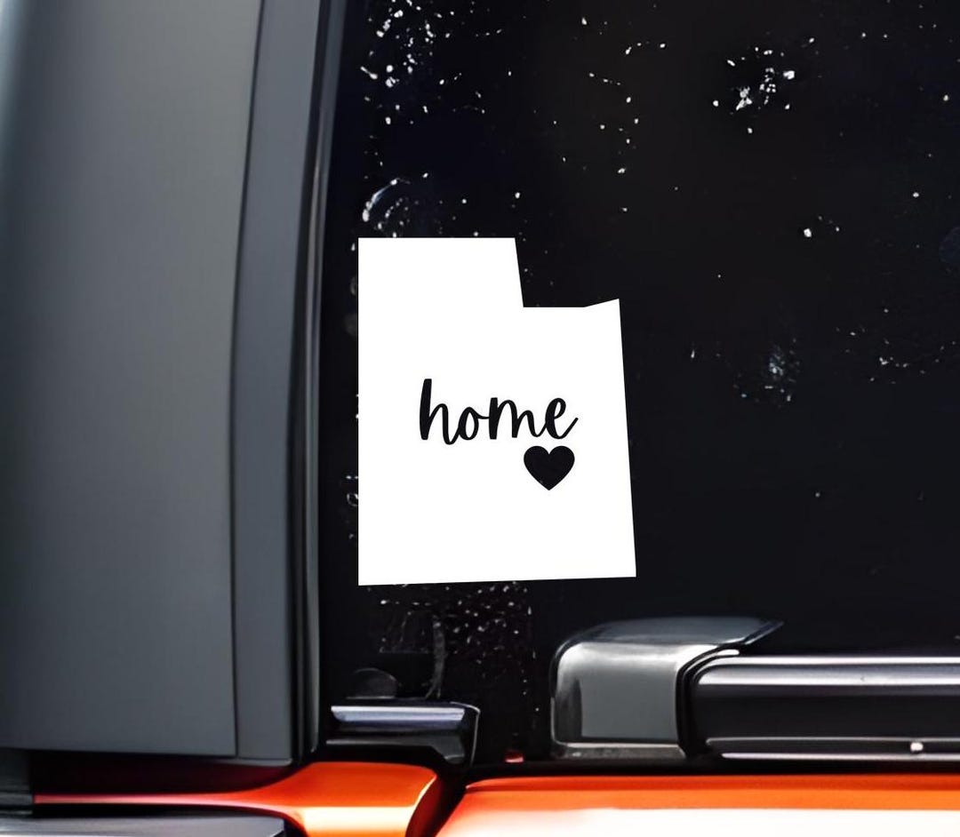 Custom Utah Home State Vinyl Decal Sticker for Car Window, Laptop ...