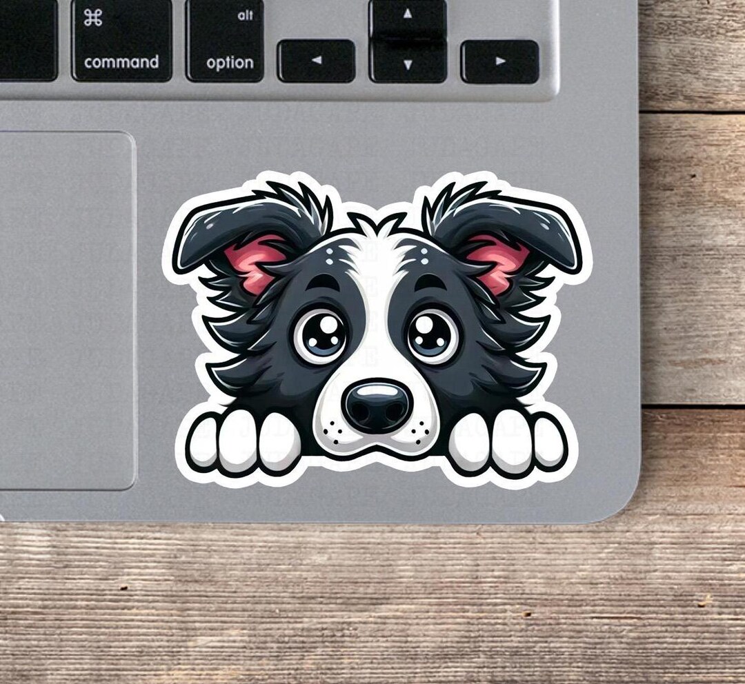 Adorable Border Collie Decal Sticker Ideal for Dog Lovers to Decorate ...