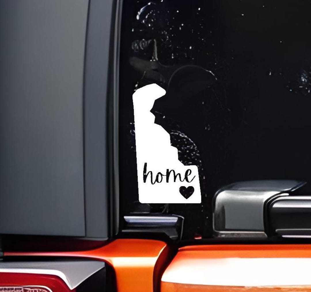 Custom Delaware Home State Vinyl Decal Sticker for Car Windows, Laptops ...