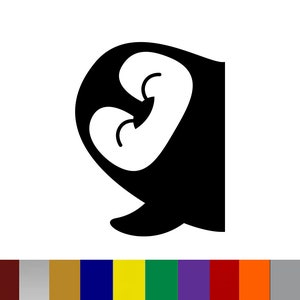 Peeking Penguin Vinyl Decal Sticker, Love Penguins, Animal Decal, Bird ...