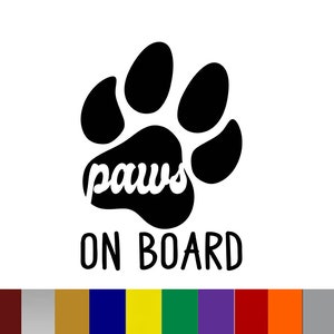Paws on Board Vinyl Decal Sticker for Dog Moms & Animal Lovers | Car ...