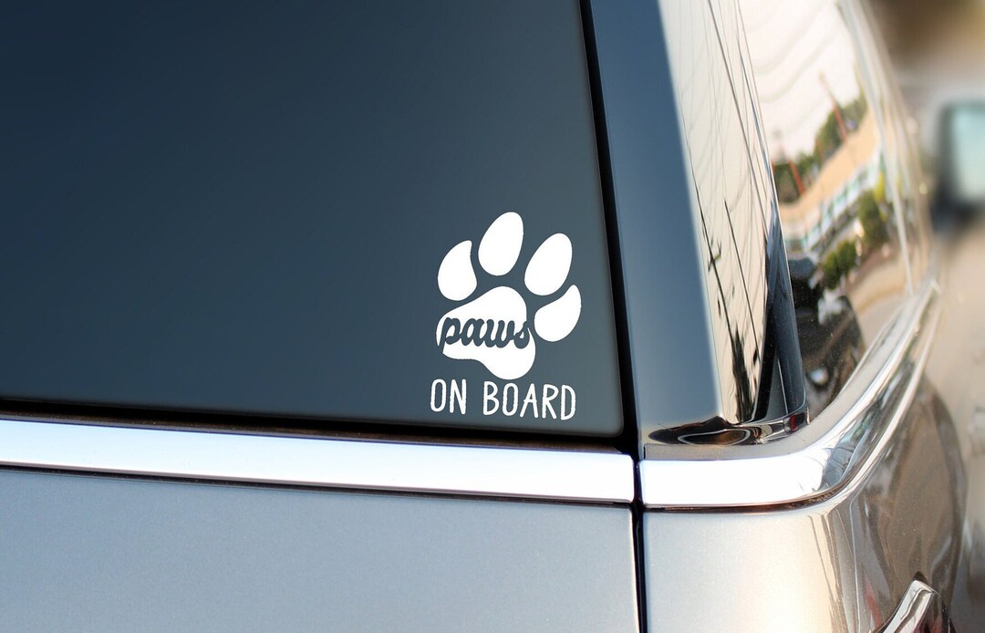 Paws on Board Vinyl Decal Sticker for Dog Moms & Animal Lovers | Car ...