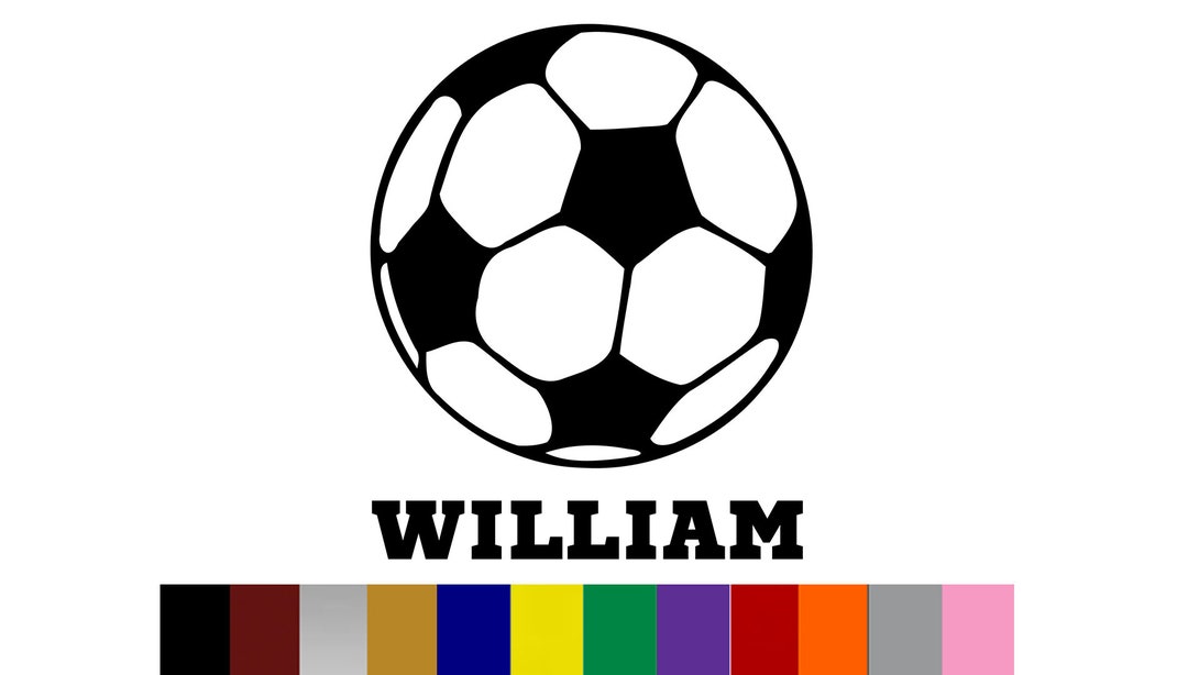 Custom Sports Decal Custom Soccer Decal Many Colors Many Sizes Soccer ...