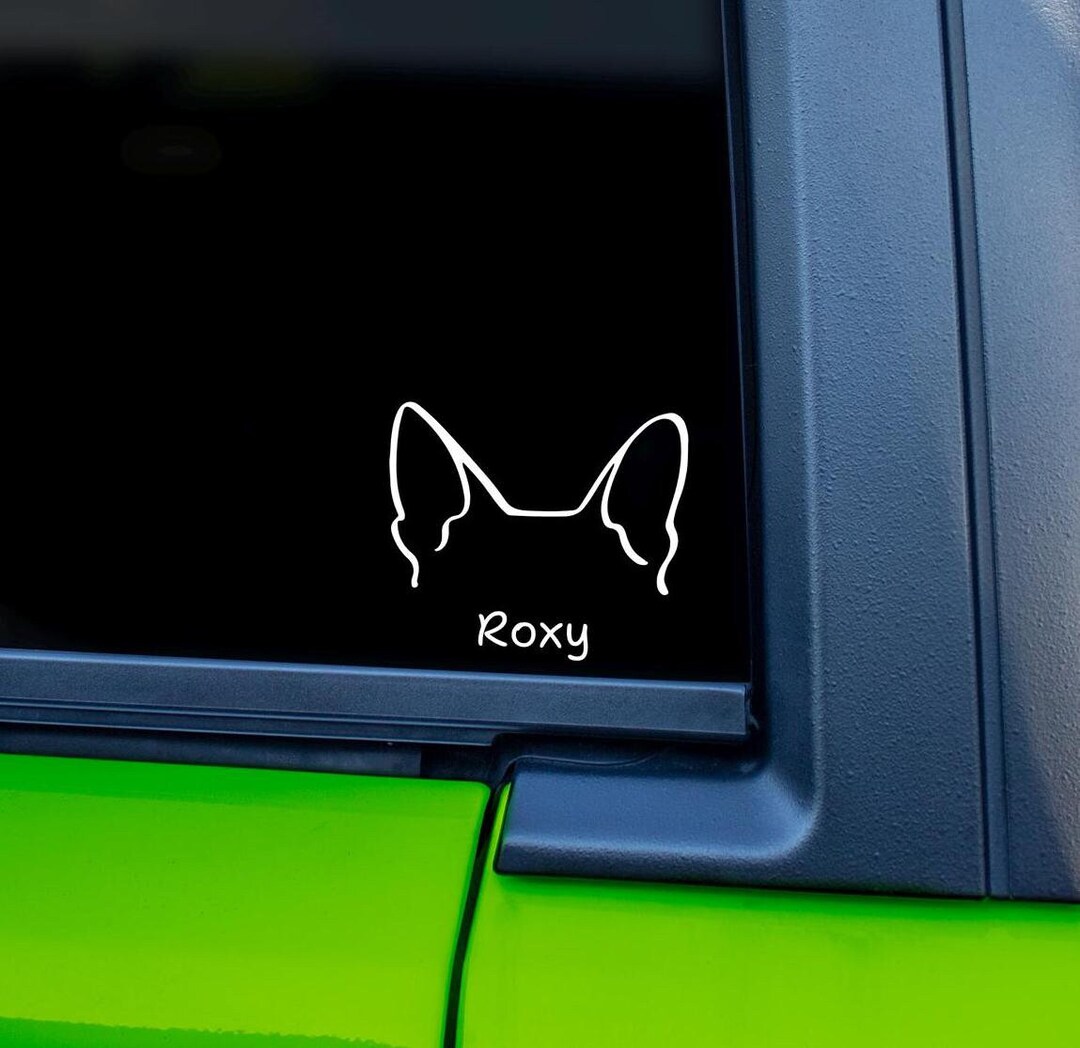 Personalized Dog Ear Vinyl Decal Sticker - We Support Over 100 Dog ...