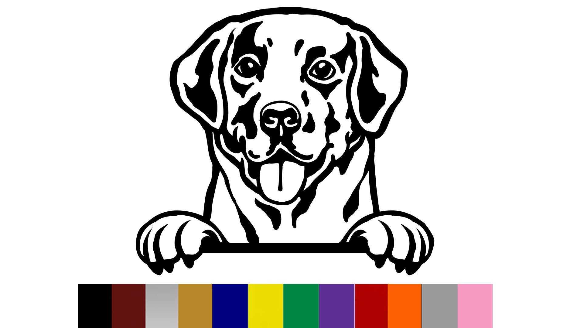 Peeking Labrador Dog Vinyl Decal Sticker Car Decal Truck - Etsy