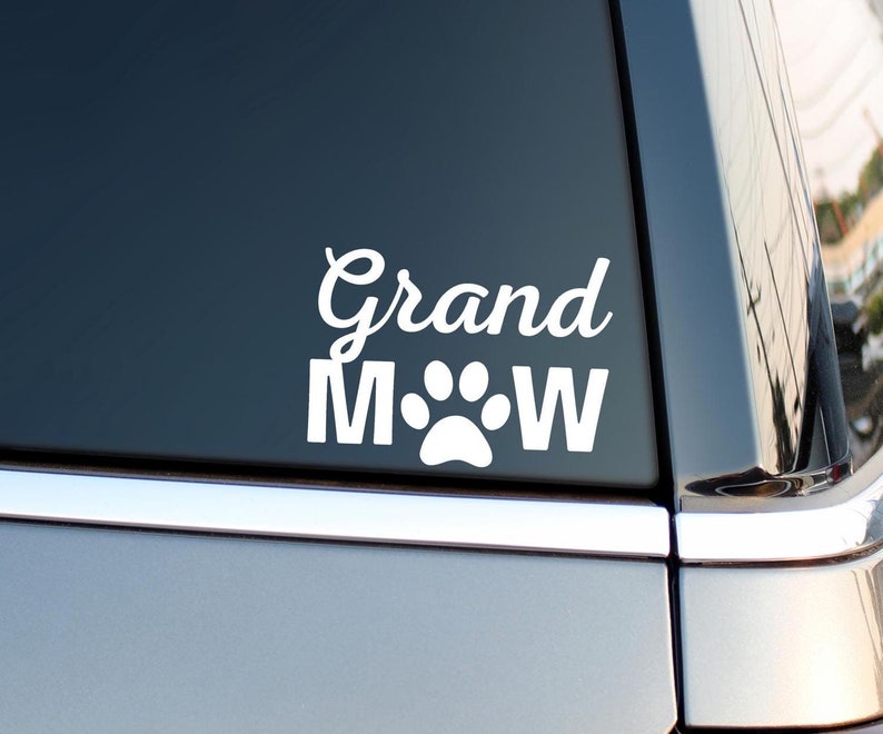 Grand Maw Vinyl Decal, Pet Grandparent Bumper Sticker - Etsy