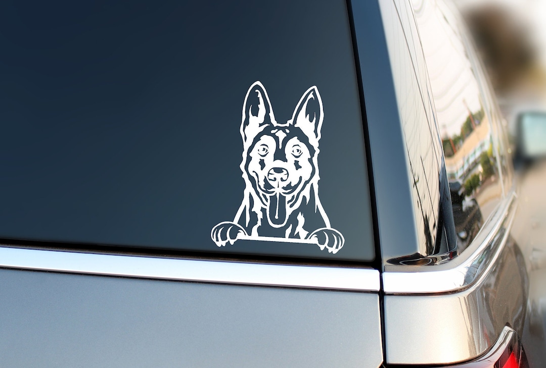 Peeking Belgian Malinois Vinyl Sticker for Dog Lovers, Belgian Malinois ...