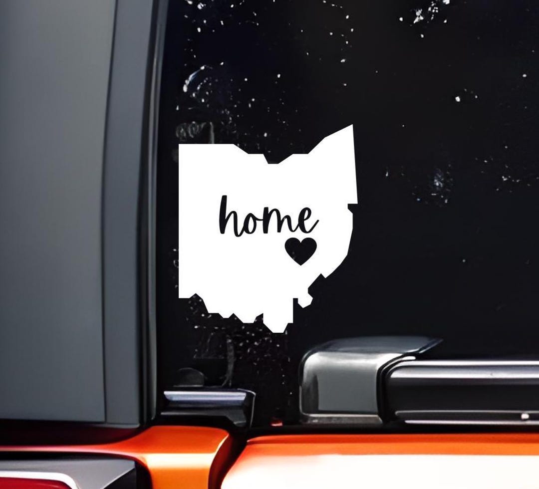 Custom Ohio Home State Vinyl Decal | Personalized Sticker for Cars ...